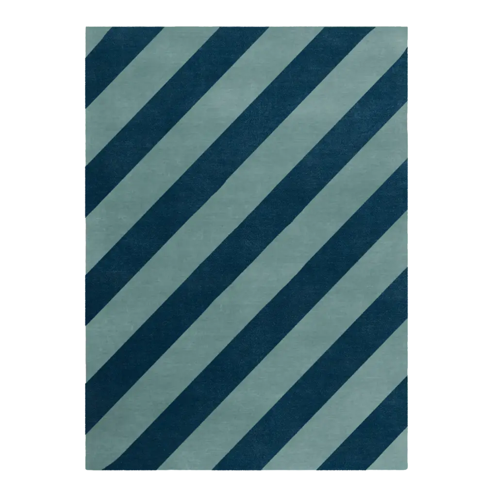 Sky Blue Rug | Blue Striped Rug | Tapis Studio