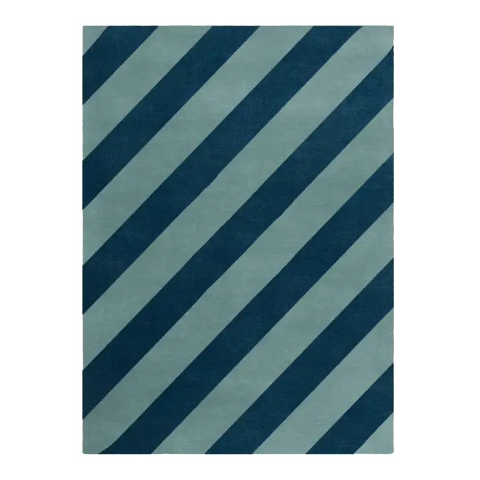 Sky Blue Rug | Blue Striped Rug | Tapis Studio