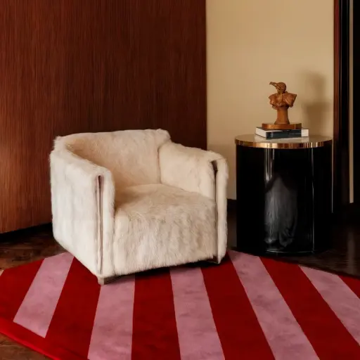 Pink Candy Rug | Pink Striped Rug | Tapis Studio