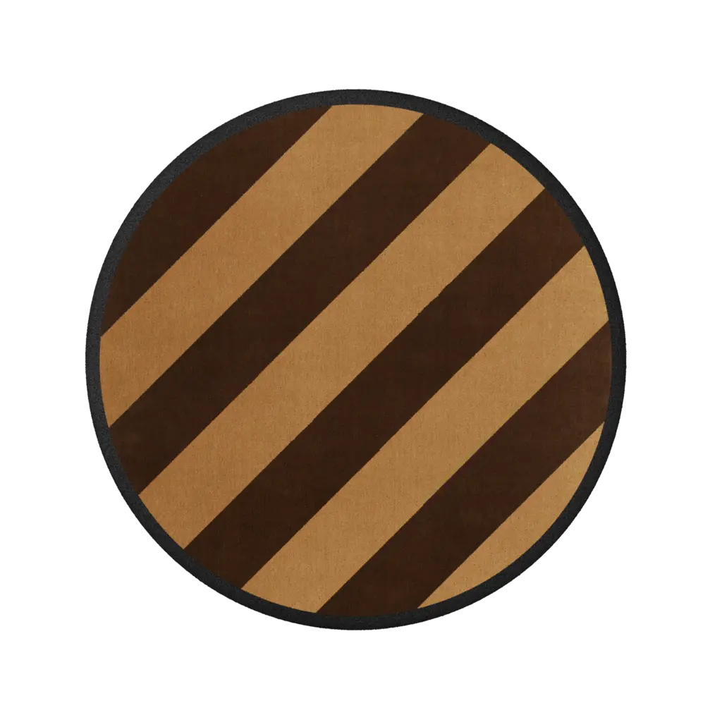 Hot Chocolate Round Rug | Brown Round Rug | Tapis Studio