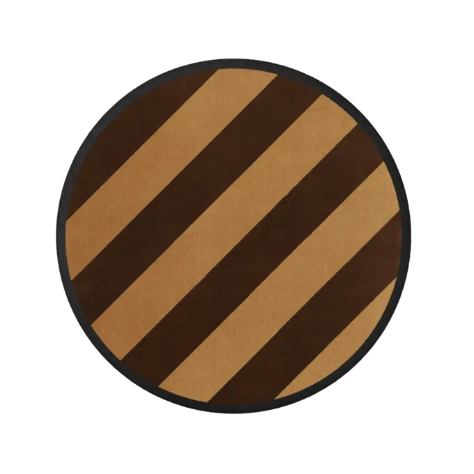 Hot Chocolate Round Rug | Brown Round Rug | Tapis Studio