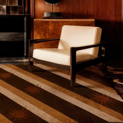 Star Dust Rug | Neutral Striped Rug | Tapis Studio