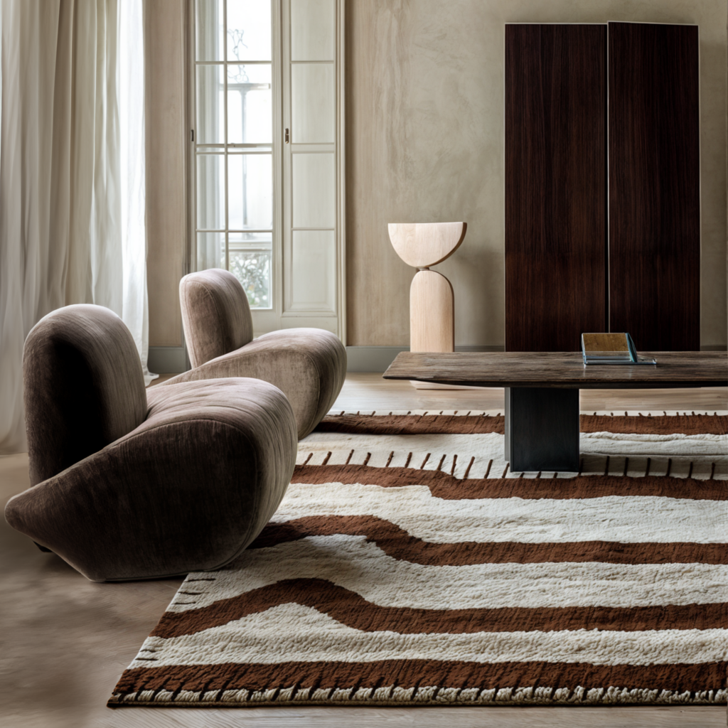 TAPIS Dill Rug | Neutral Striped Rug | Tapis Studio