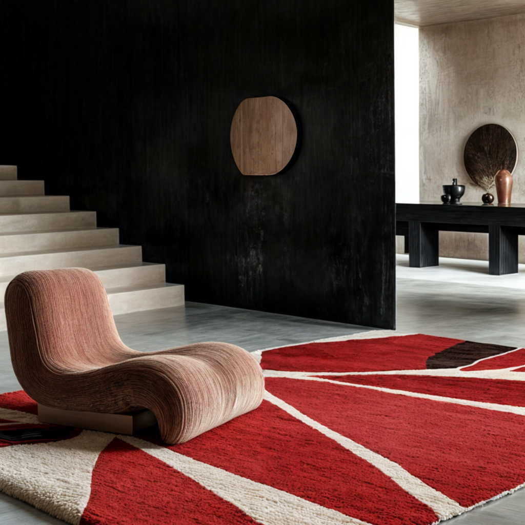 TAPIS Poppy Rug | Modern Red Rug | Tapis Studio